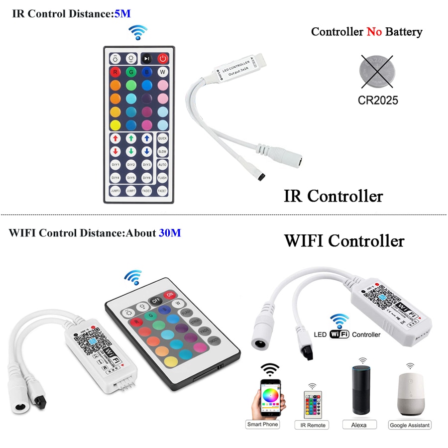 IR WIFI LED Strip Waterdicht 5M 15M 20M RGB Led St... – Vicedeal