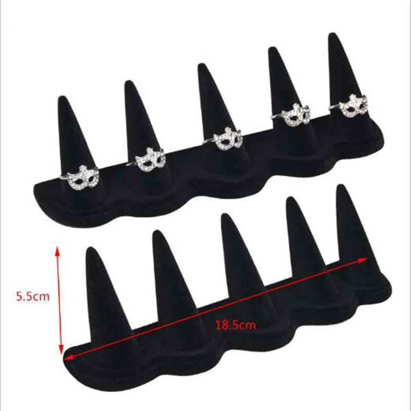 Velvet Finger Cone Fingertip Ring Stand Display Bl... – Grandado