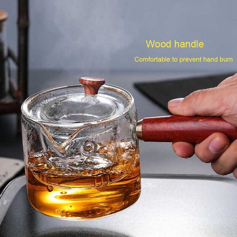 Glass Steaming Teapot Heat-Resistant Wooden Handle... – Vicedeal