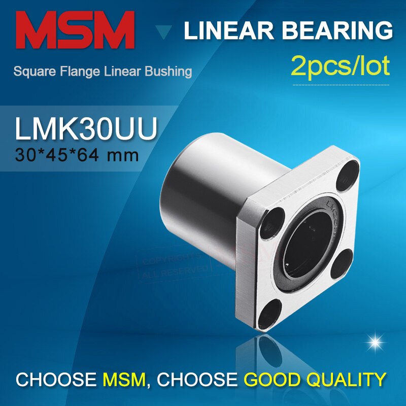 2pcs LMK30UU(30x45x64) Linear Bearing Square Flang... – Vicedeal