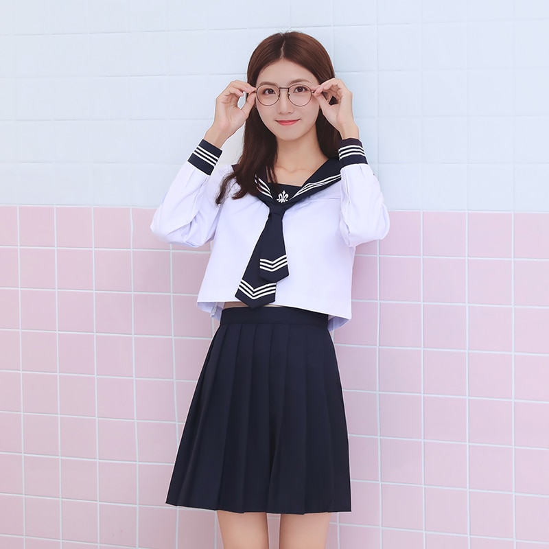 School uniform set Student uniform tie Sailor suit... – Vicedeal