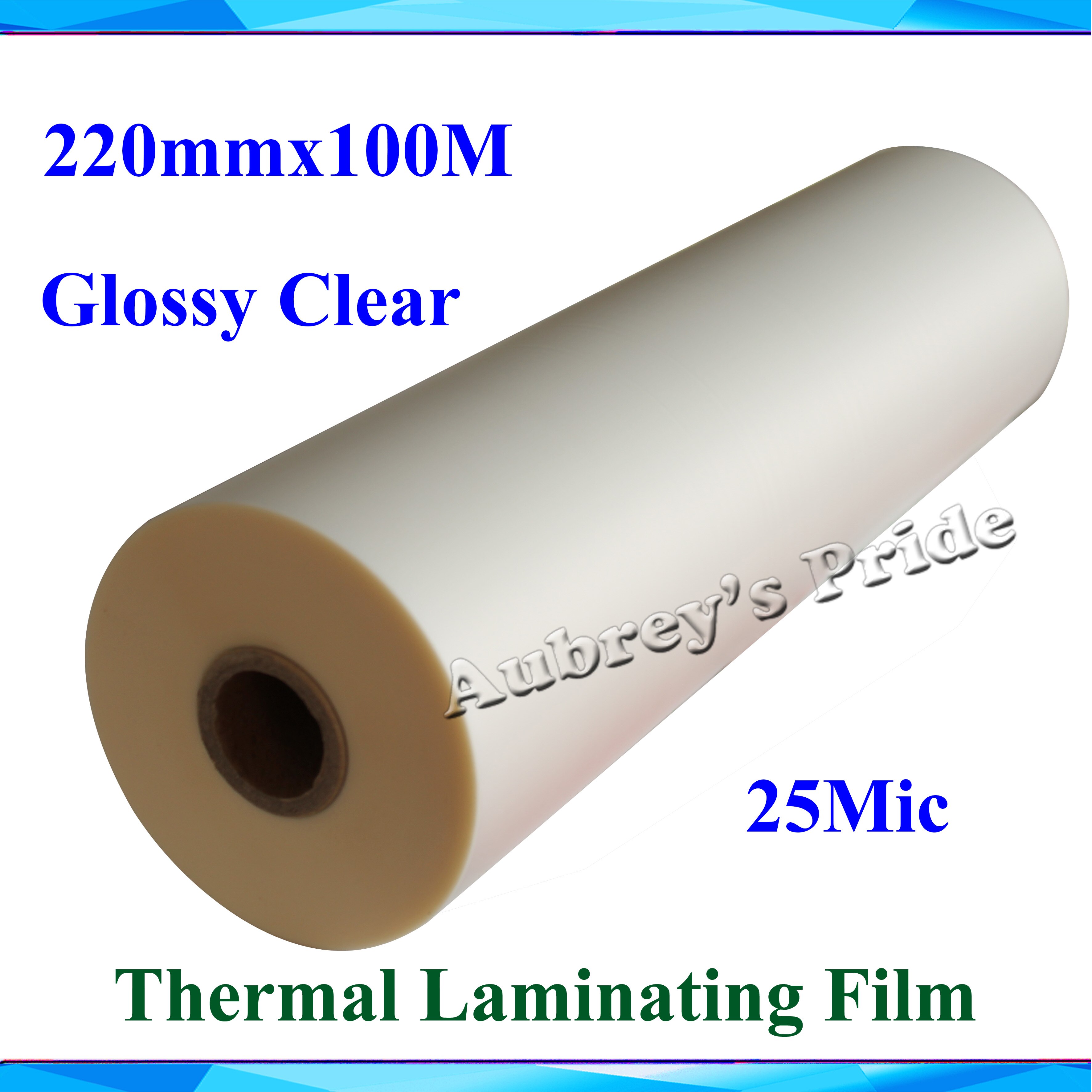 1 rolle 25Mic 220mm x 100M Glossy Clear 1 "Co... – Vicedeal