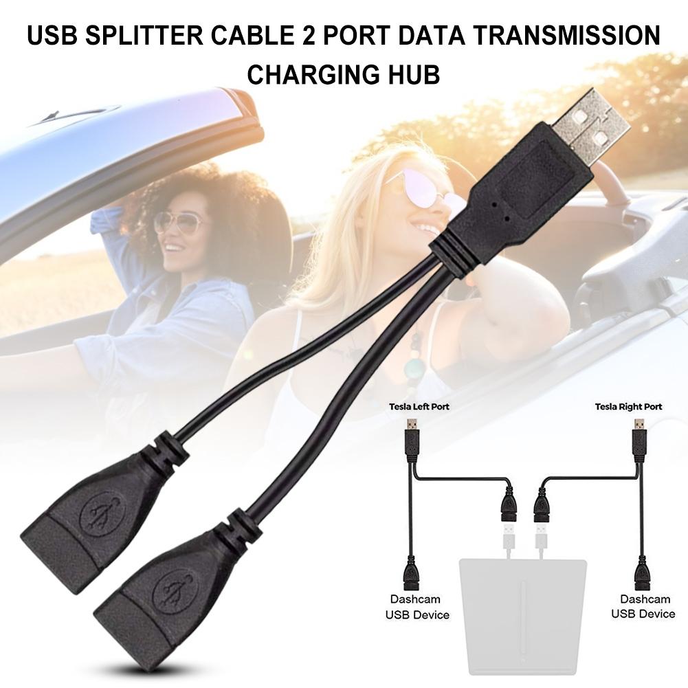 Car Accessories USB Splitter Cable 2 Port Data Tra... – Grandado