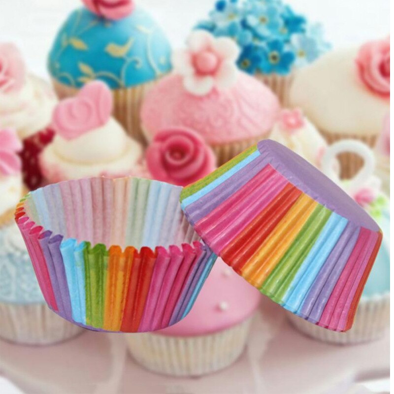 100 Stks/pak Cake Muffin Cupcake Paper Cups Cake D... – Vicedeal