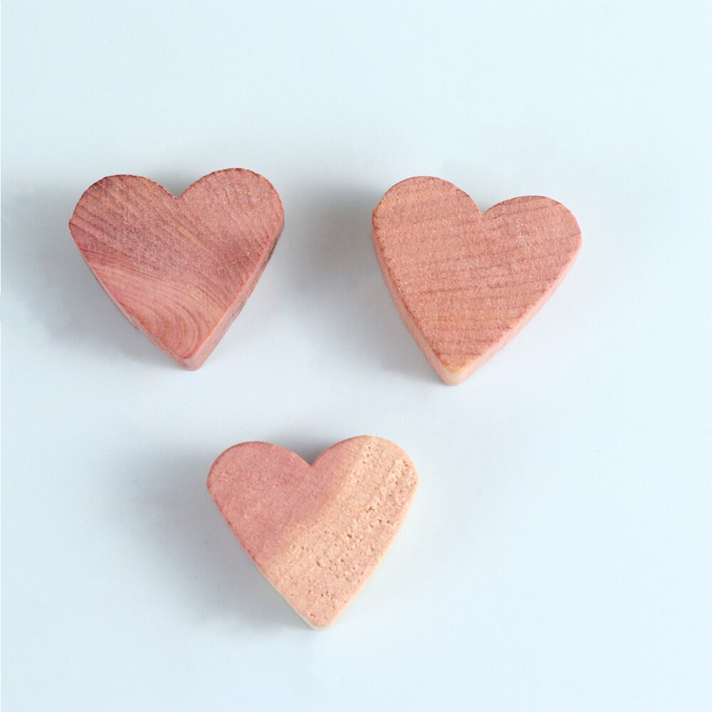 20pcs Wood Blocks Heart Shape Natural Cedar Moistu... – Vicedeal