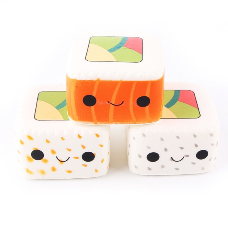 Kawaii Square Japanese Sushi Squishy Simulation Sl... – Vicedeal