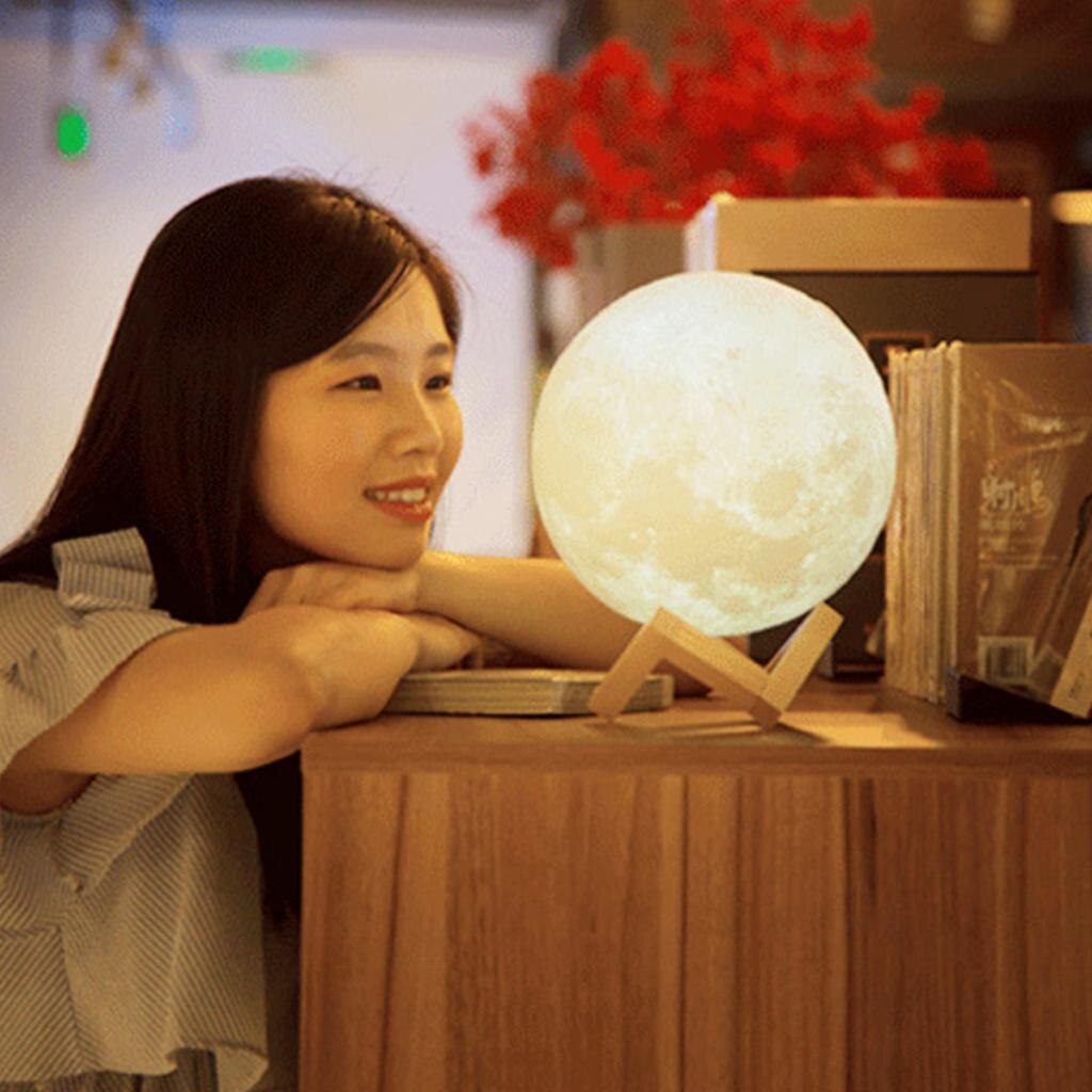 3D Magical Moon Lamp USB Charging LED Night Light ... – Grandado