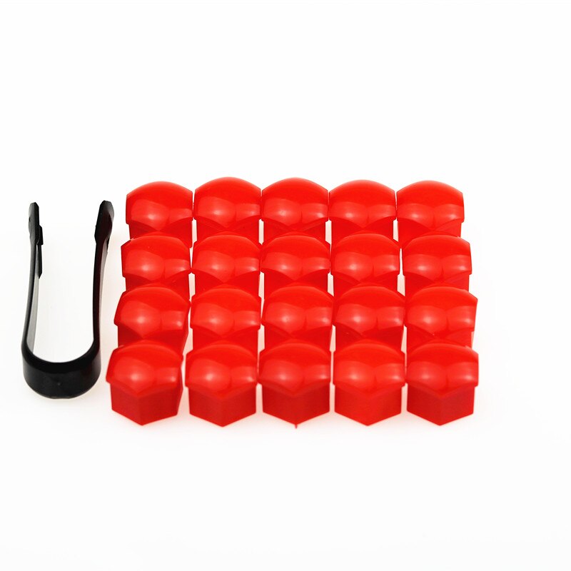 20Pcs Rood/Blauw Auto Wiel Moer Caps Auto Hub Schr... – Grandado