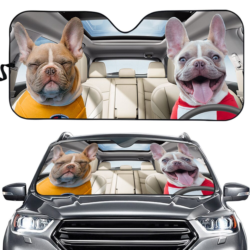 Mooie Kat/Hond In Rijden Print Auto Zonnescherm Au... – Grandado