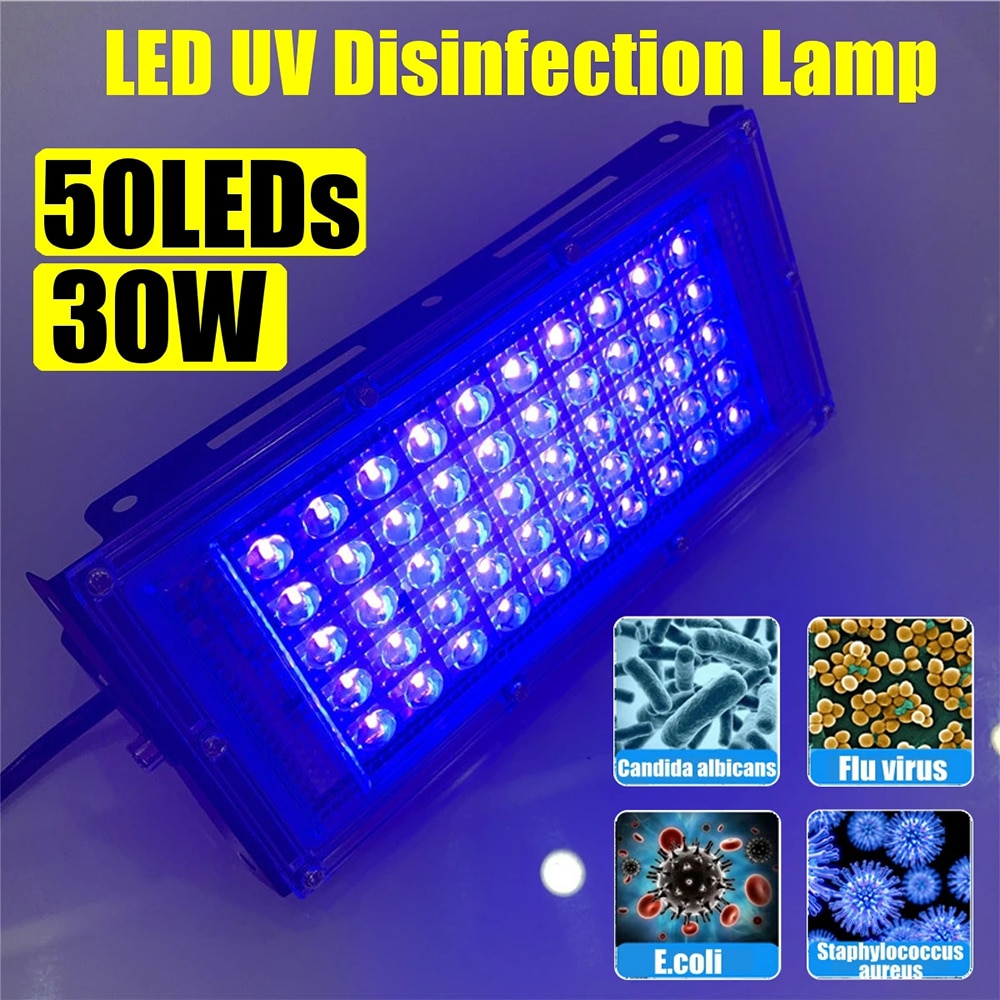 30W UVA Ultraviolet Germicidal Lamp LED Spotlight ... – Grandado