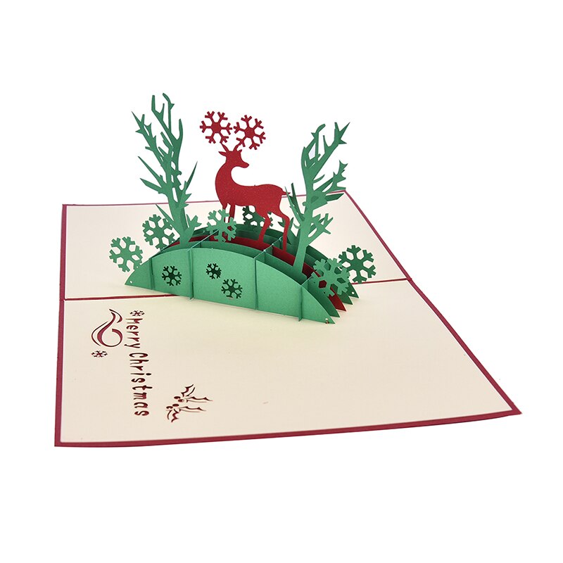 3D Pop Up Greeting Cards Snowman Jesus Reindeer Ch... – Vicedeal