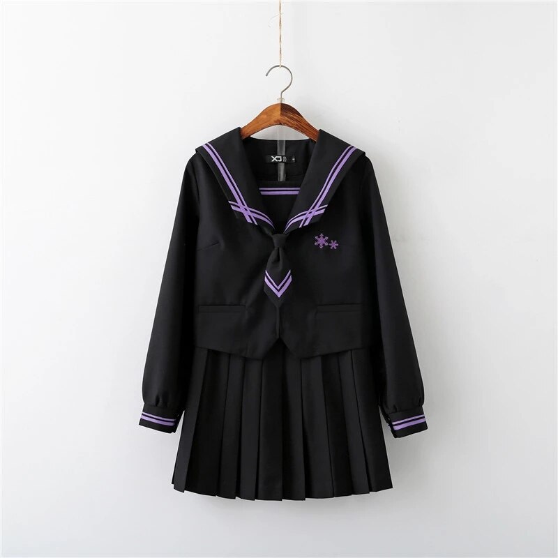 Fashionable JK Uniform Snowflake Embroidery School... – Vicedeal