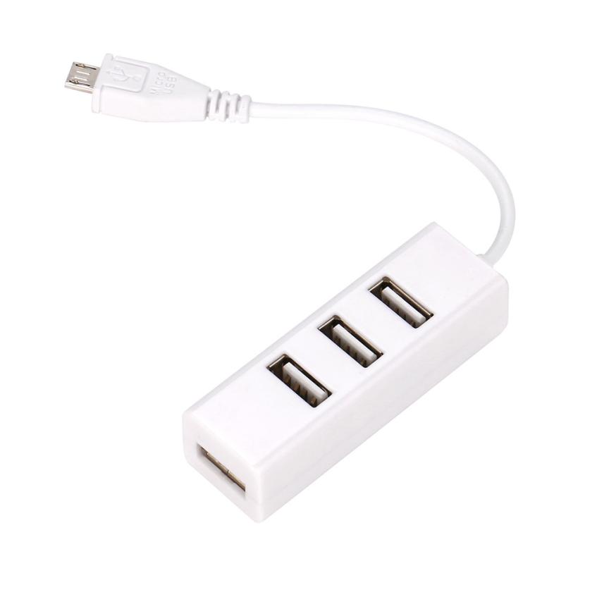 HIPERDEAL White Micro USB To 4 Port OTG Hub For Ra... – Grandado