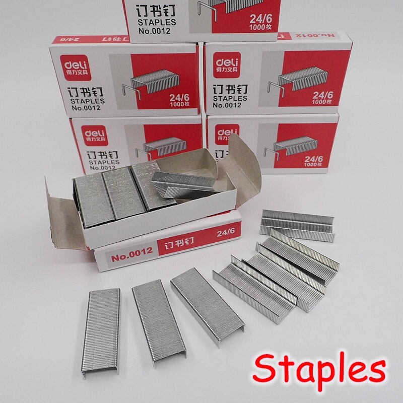 Deli 24/6 12mm Metal Standard Staples School Stati... – Grandado