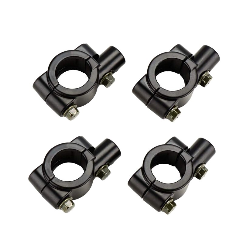 4 X Universal 10Mm Handlebar Mirror Mount Black 7/... – Grandado