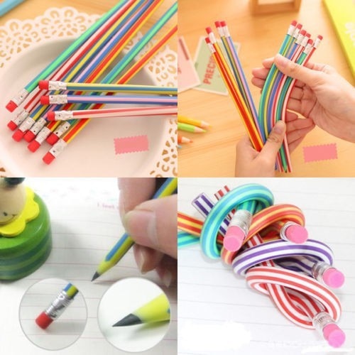 100 pcs 50 pcs 10 pcs Soft Flexible Bendy Pencils ... – Grandado