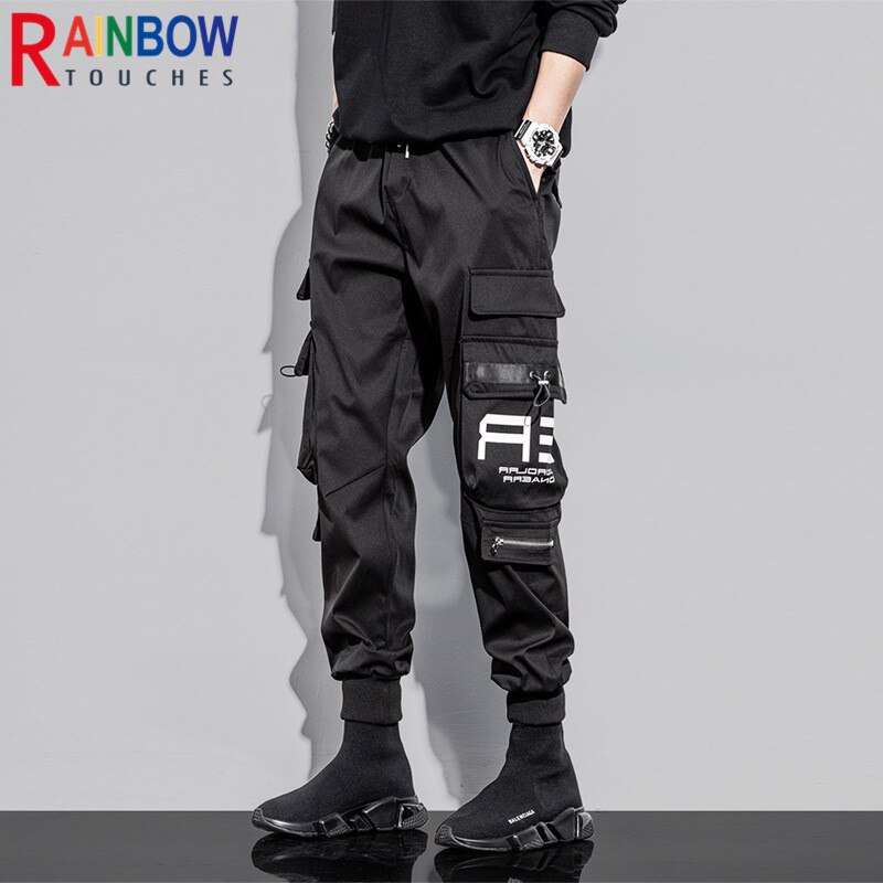 Rainbowtouches Loose Multiple Pockets Trousers Men... – Vicedeal