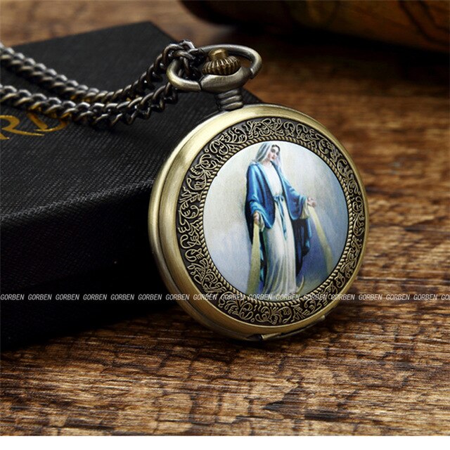 Retro Blessed Virgin Mary Embrace Child Jesus Pock... – Grandado