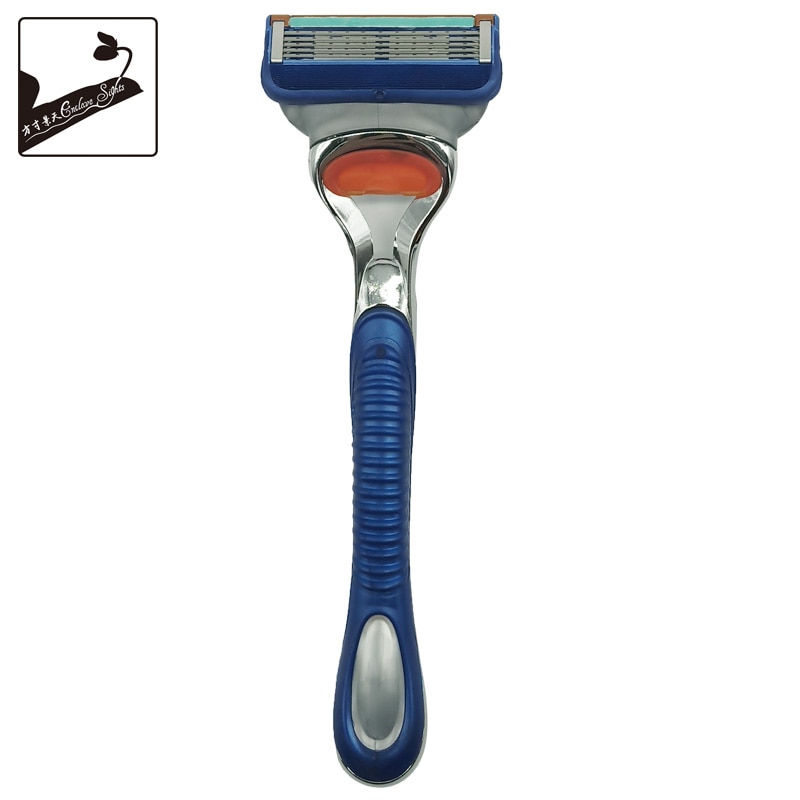 5 Razor Blades + Holder safety shaving blades face... – Grandado