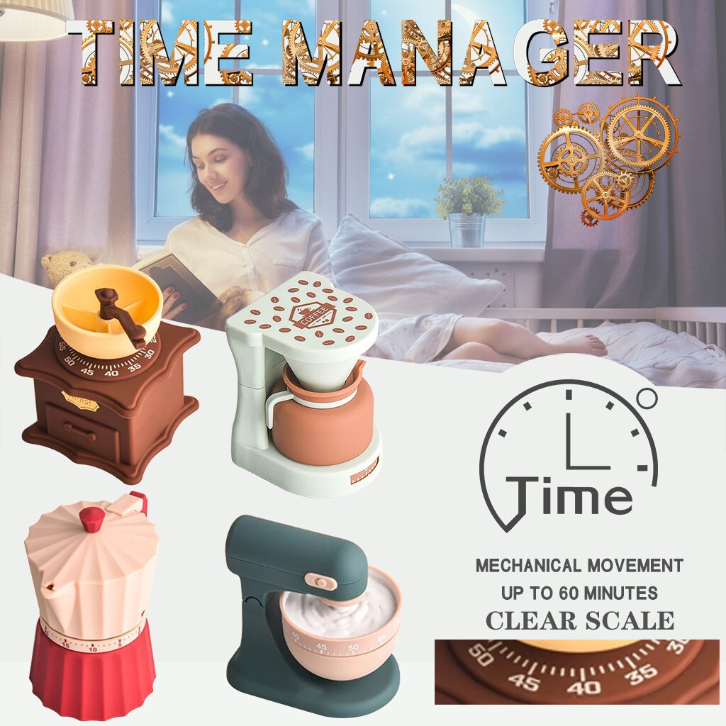Hoge 60-Minute Mechanische Timer Met Wekker Voor K... – Grandado