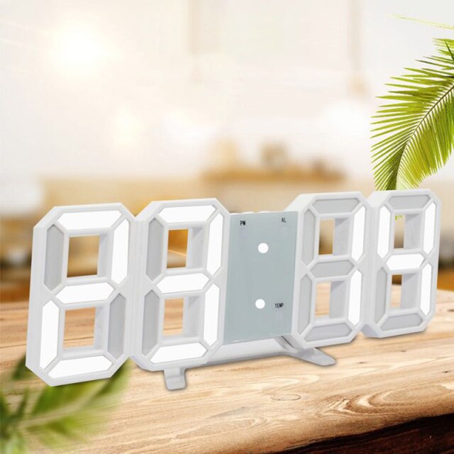 1pc Digital 3D LED Desk Wall Snooze Alarm Clock 12... – Vicedeal