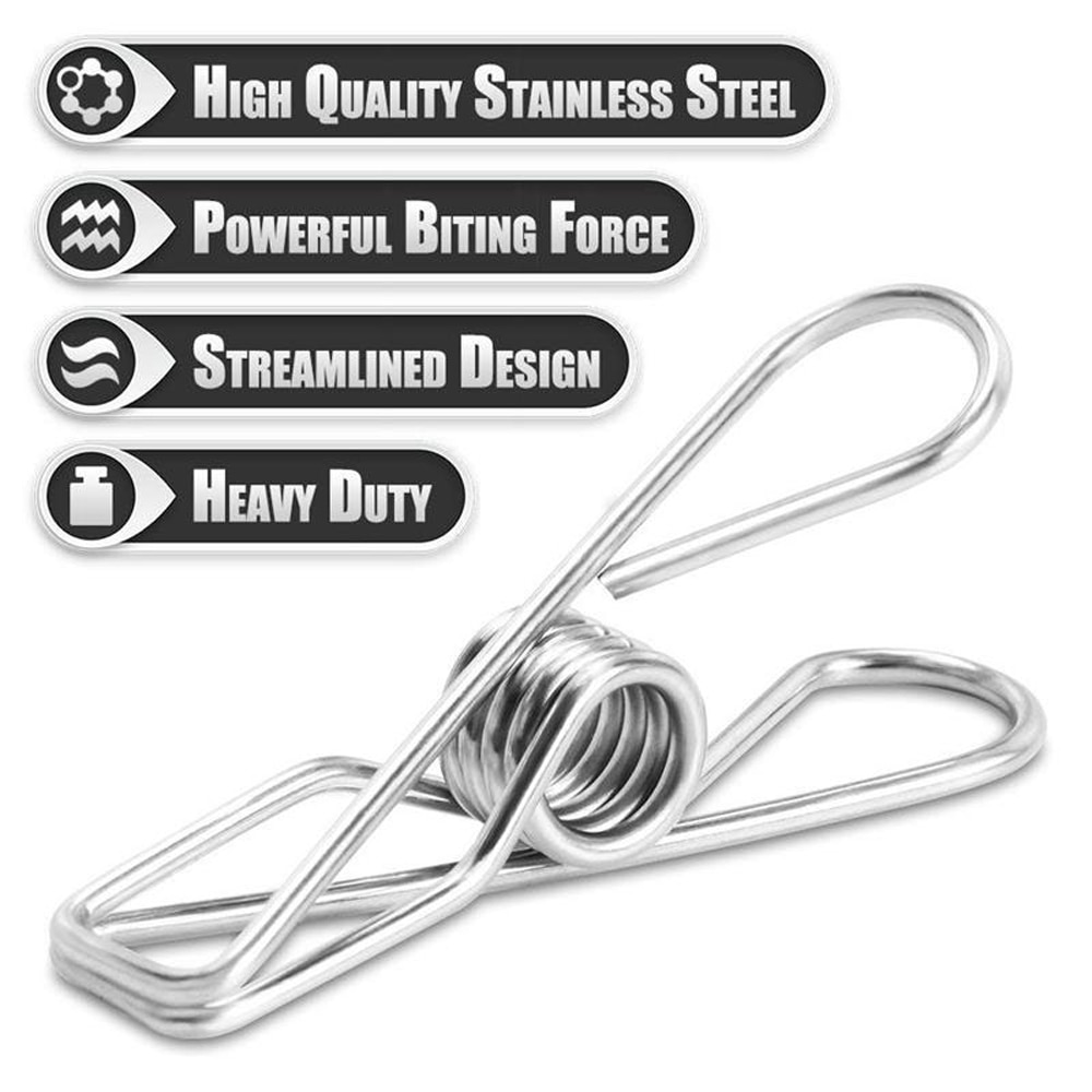 20Pcs/Pack Stainless Steel Multipurpose Clothes Pi... – Grandado