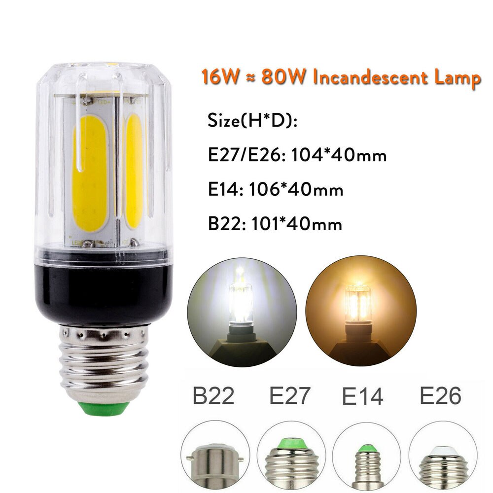 neue LED Mais Birne E27 E12 E26 E14 B22 Bajonett 1... – Grandado