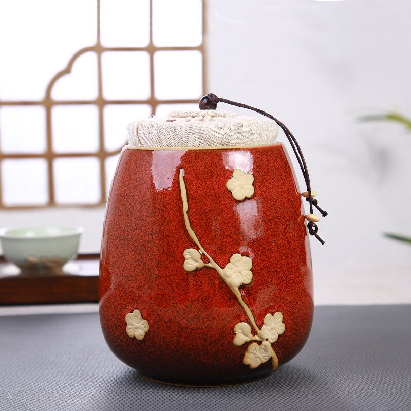 Plum Blossom Relief Ceramic Tea Pot Jun Kiln Pract... – Vicedeal
