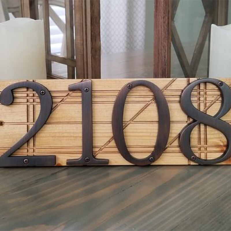 Aged Bronze 101mm House Number House Door Address ... – Vicedeal