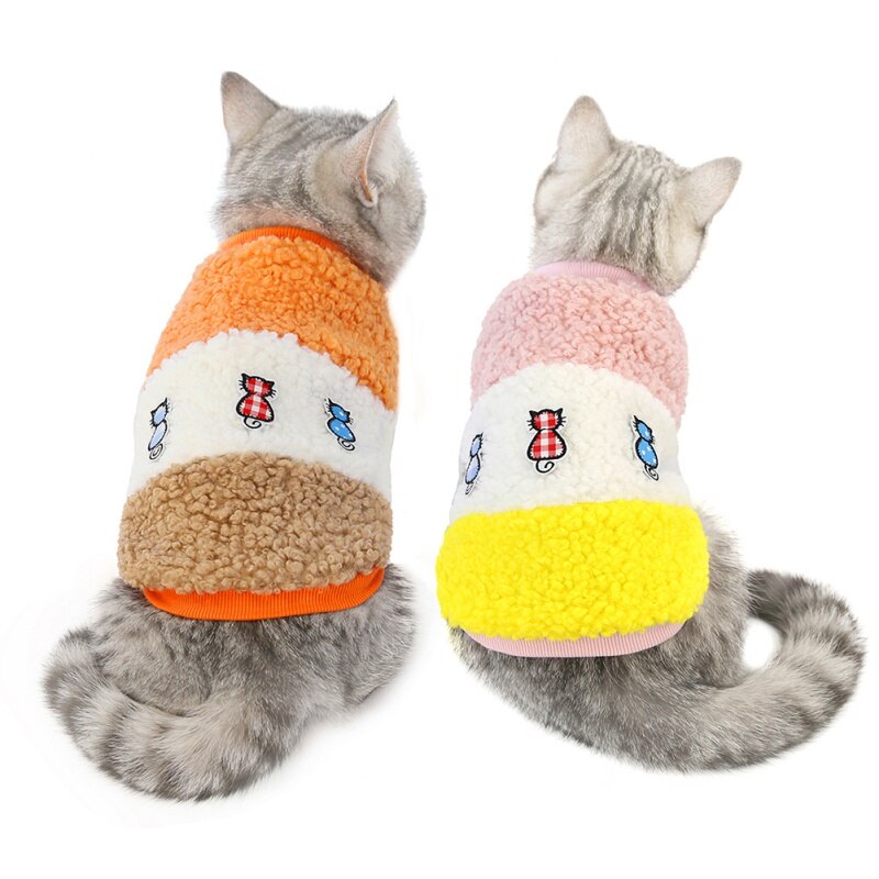 Cute Cat Winter Wool Cloth With Soft Nap Clothes P... – Grandado