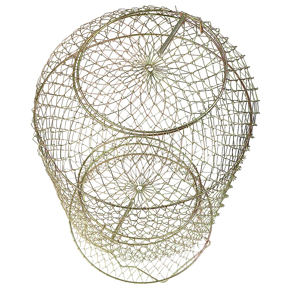 1pcs Fishing Net Round Steel Wire Basket Fish Lobs... – Grandado