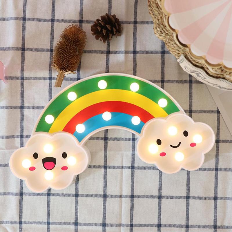 Cute Rainbow LED Night Light Home Kids Bedroom Ind... – Grandado