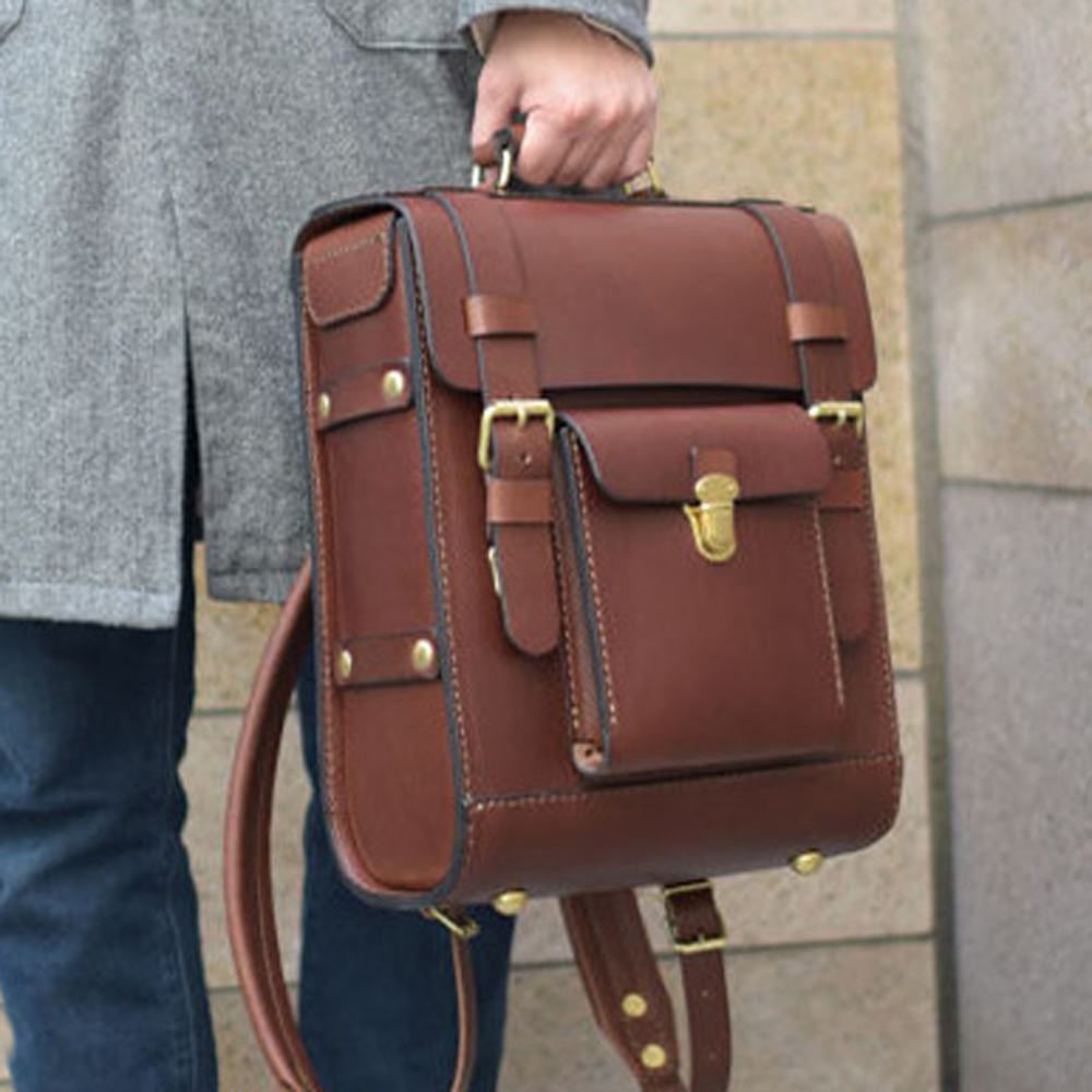 DIY leather craft backpack 500gsm kraft paper sewi... – Vicedeal