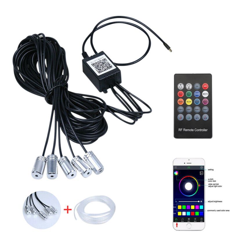 Auto Rgb Glasvezel Sfeer Lampen Auto Interieur Omg... – Grandado