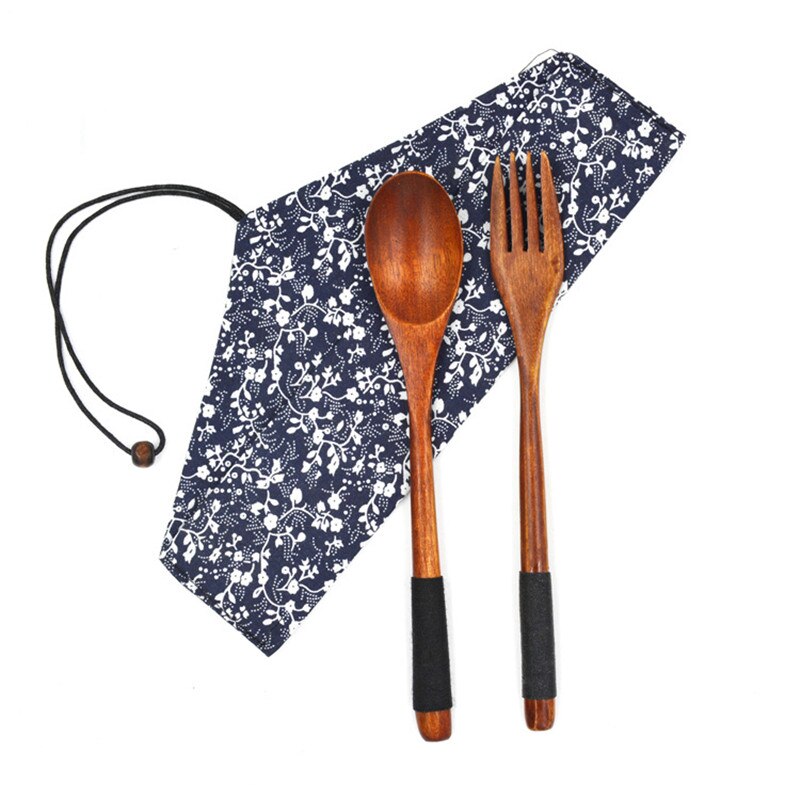 Japanese Style Flatware Sets Long Handle Wooden Fo... – Vicedeal