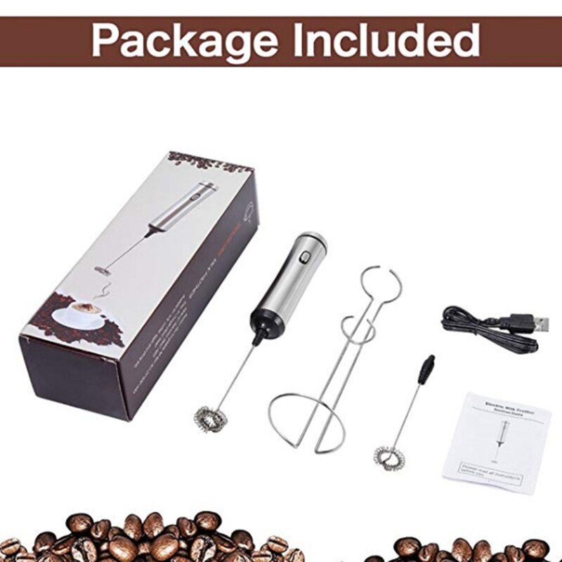 USB Chargeable Electric Milk Frother Double Spring... – Grandado