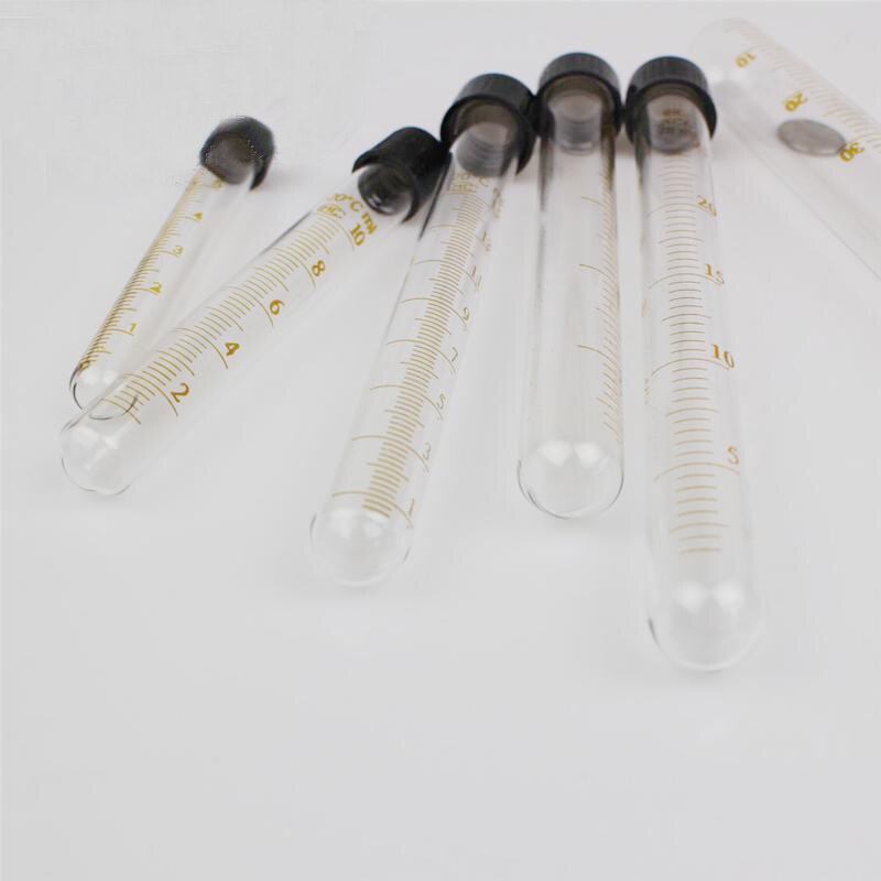 2pcs/lot 15ml Glass Test Tube with Screw Cap Calib... – Grandado