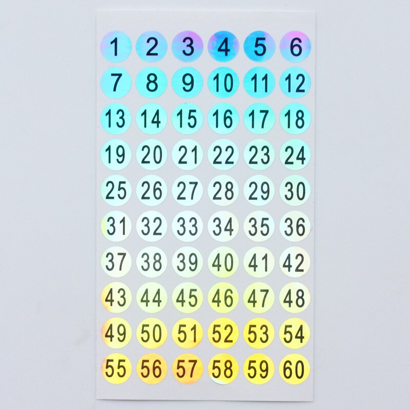 Black Digital Coding Self Adhesive Number Labels W... – Grandado