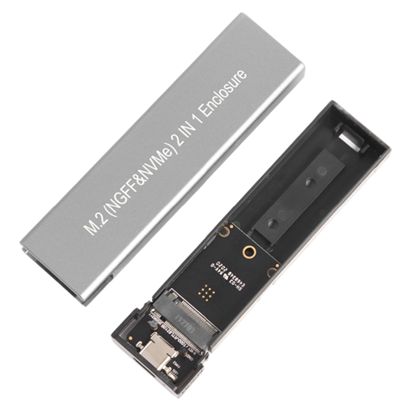 Portable M.2 NGFF NVME 2 in 1 Enclosure 10Gbps Hig... – Grandado