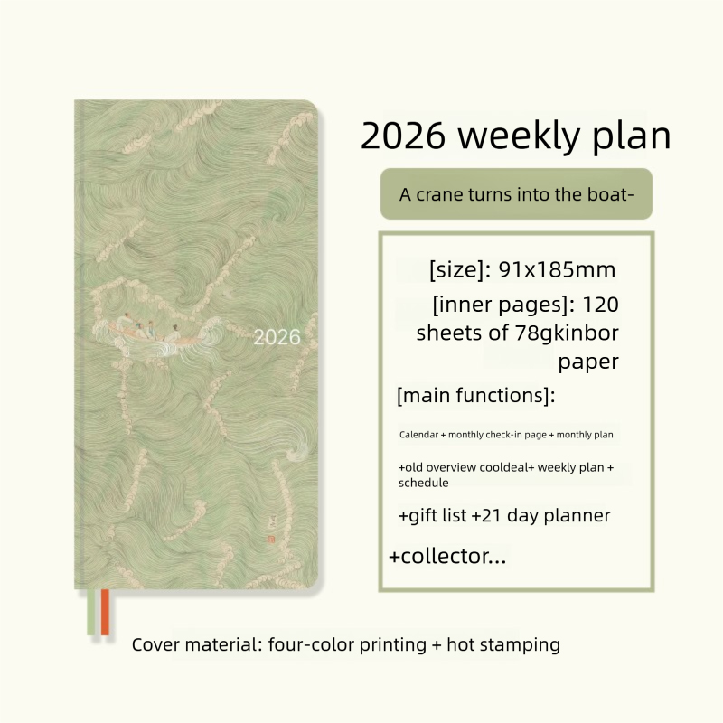 Kinbor 2026 Wekelijkse Planner Werkplan Notebook D... – Vicedeal