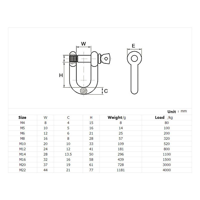 Japanese-style D type Shackle Chain with Buckle U ... – Grandado