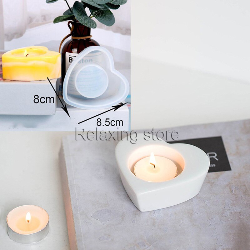 Mini Round Cement Clay Candle Holder Concrete Cand... – Grandado