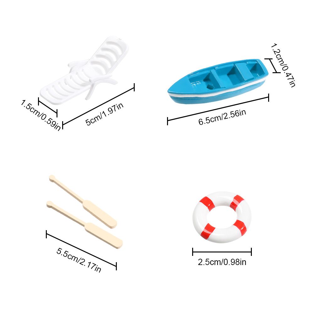 Mini Paddle Boot Strand Stoel Sea View Decoratie O... – Vicedeal