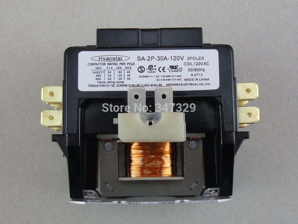 Hvacstar SA-2P-30A-120V Definite Purpose Contactor... – Vicedeal