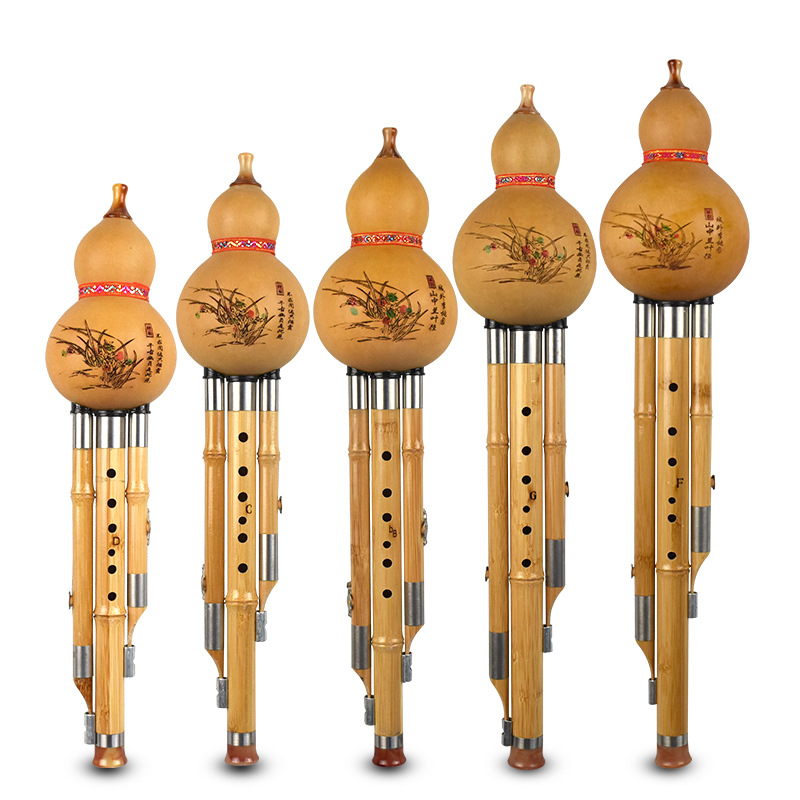 Golden Bamboo Hulusi C / bB/D/F/G Key Optional Thr... – Grandado