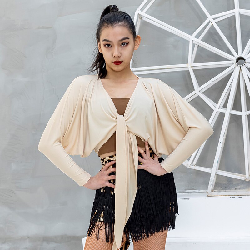Latin Dance Clothes Practice Clothes Women Long Sl... – Grandado