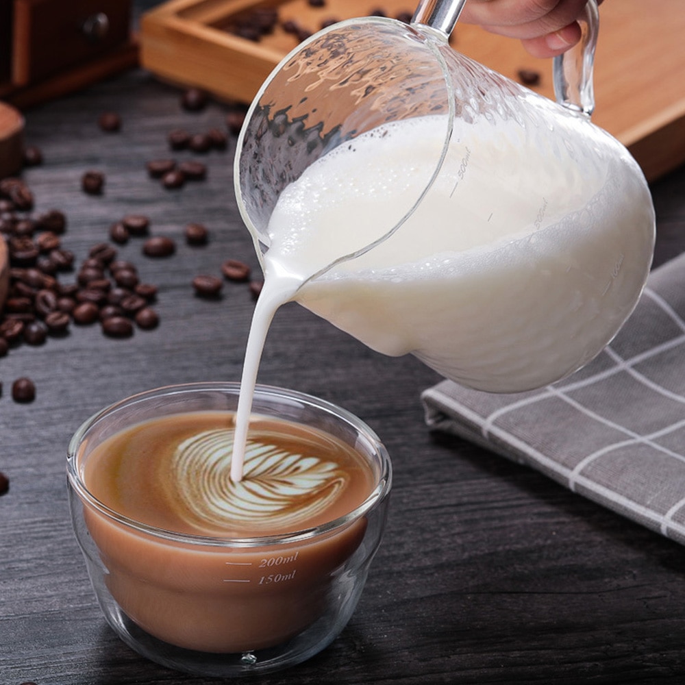 Glass Milk Jug Heat-resistant Cup Coffee Milk Tea ... – Vicedeal