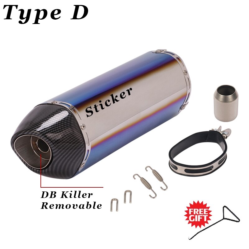 51MM interface Universal Motorcycle Exhaust Muffle... – Vicedeal