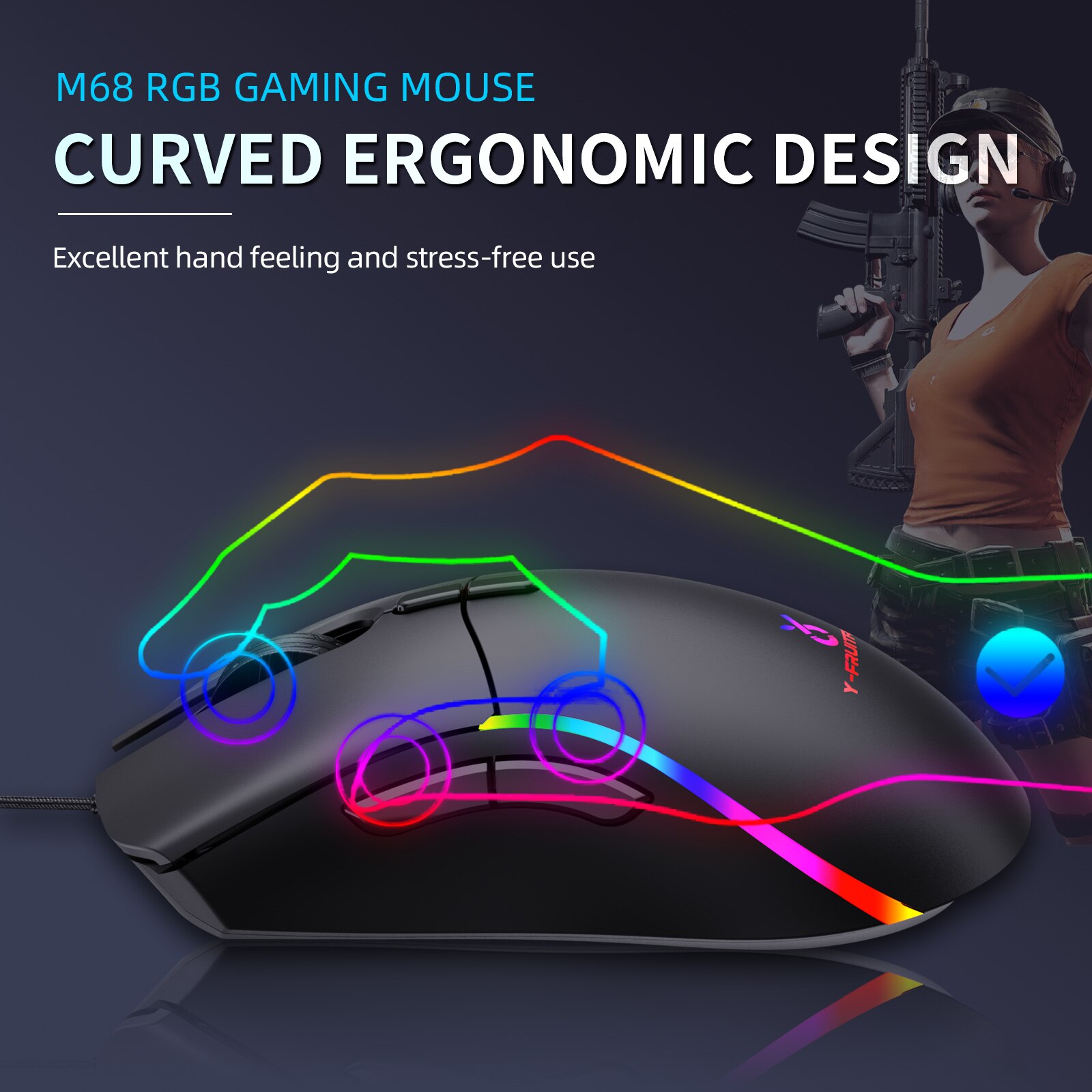 Wired Gaming Mouse RGB Computer mice Gaming Gamer ... – Grandado