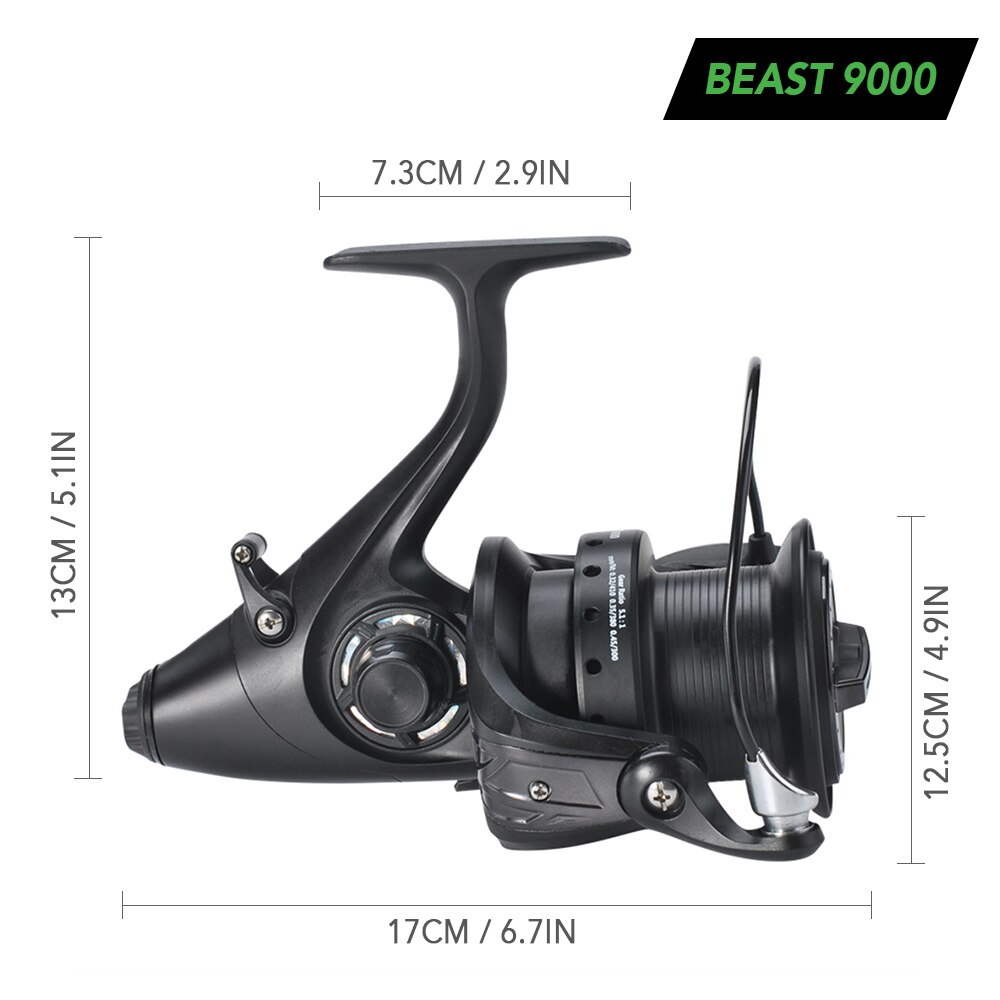 12+1 BB Spinning Reel with Front and Rear Double D... – Grandado